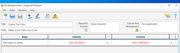 JSA Template Creator - JSA On The Go