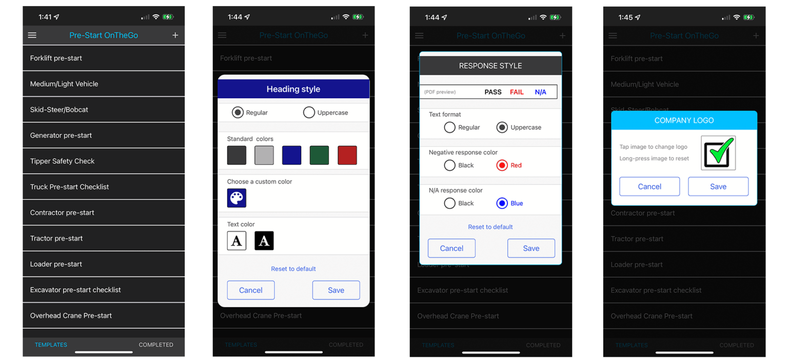 Pre-start app - JSA On The Go